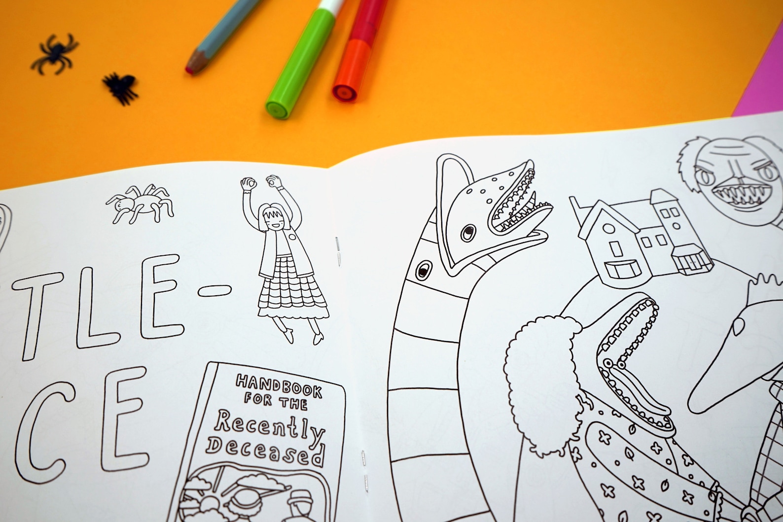 Spooky Movie Colouring Book A5 Landscape - Etsy