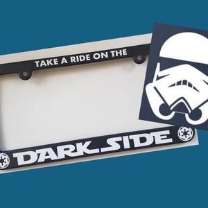 Dark Side License Plate Frame + Imperial Decal: Sci-fi Novelty - Etsy