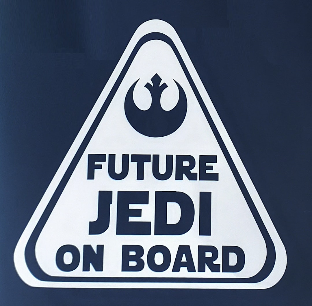 Unisex Baby on Board Sticker Decal, "future Jedi on Board" With Jedi ...