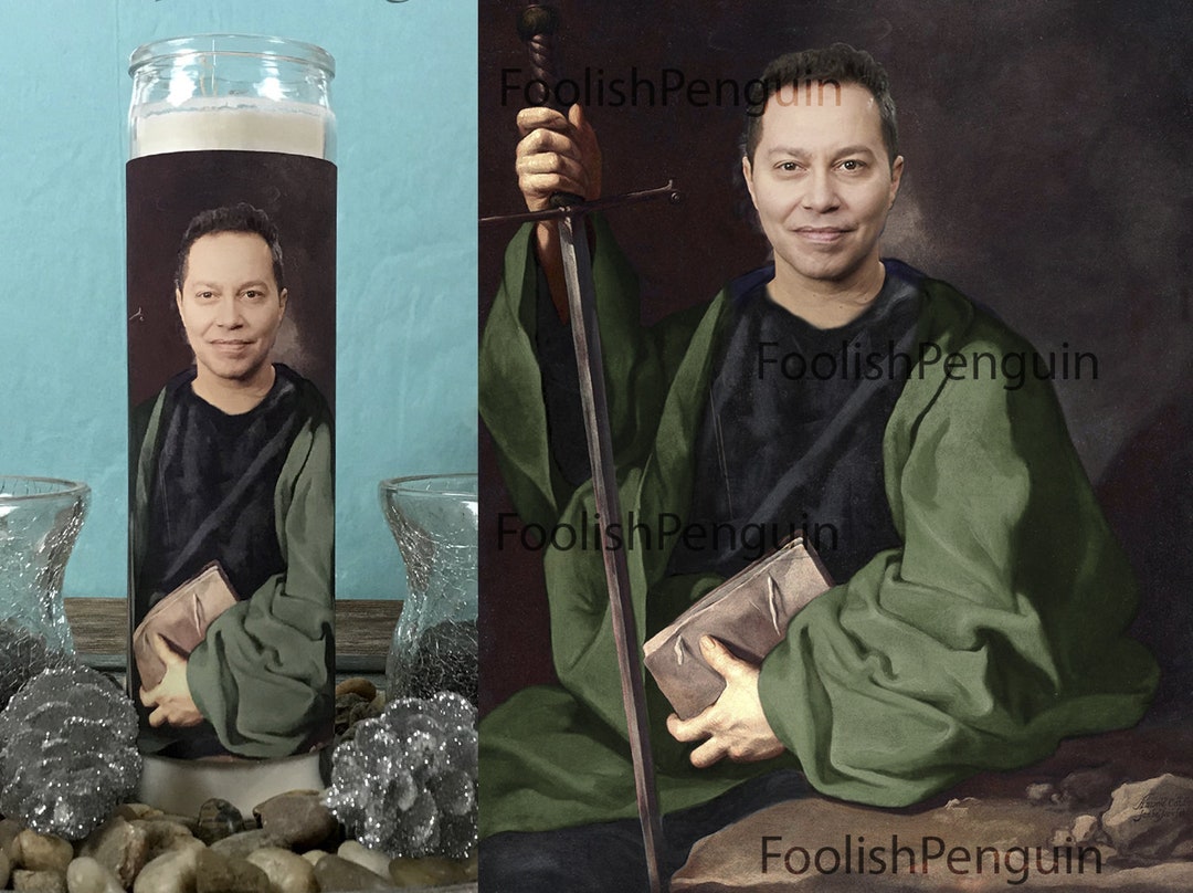 Saint Sam Riegel D&D Muse Prayer Candle - Etsy