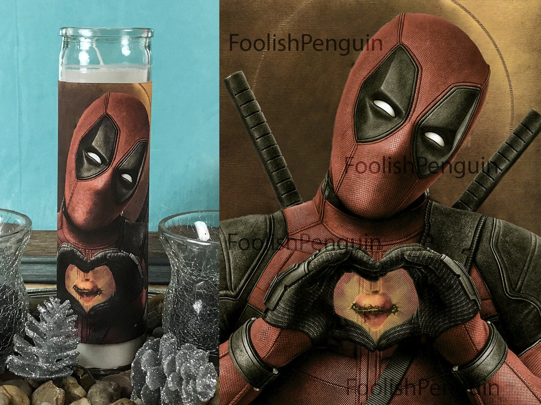 Saint Deadpool Devotional Prayer Candle - Etsy
