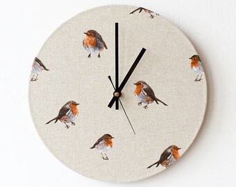 Clock print fabric | Etsy