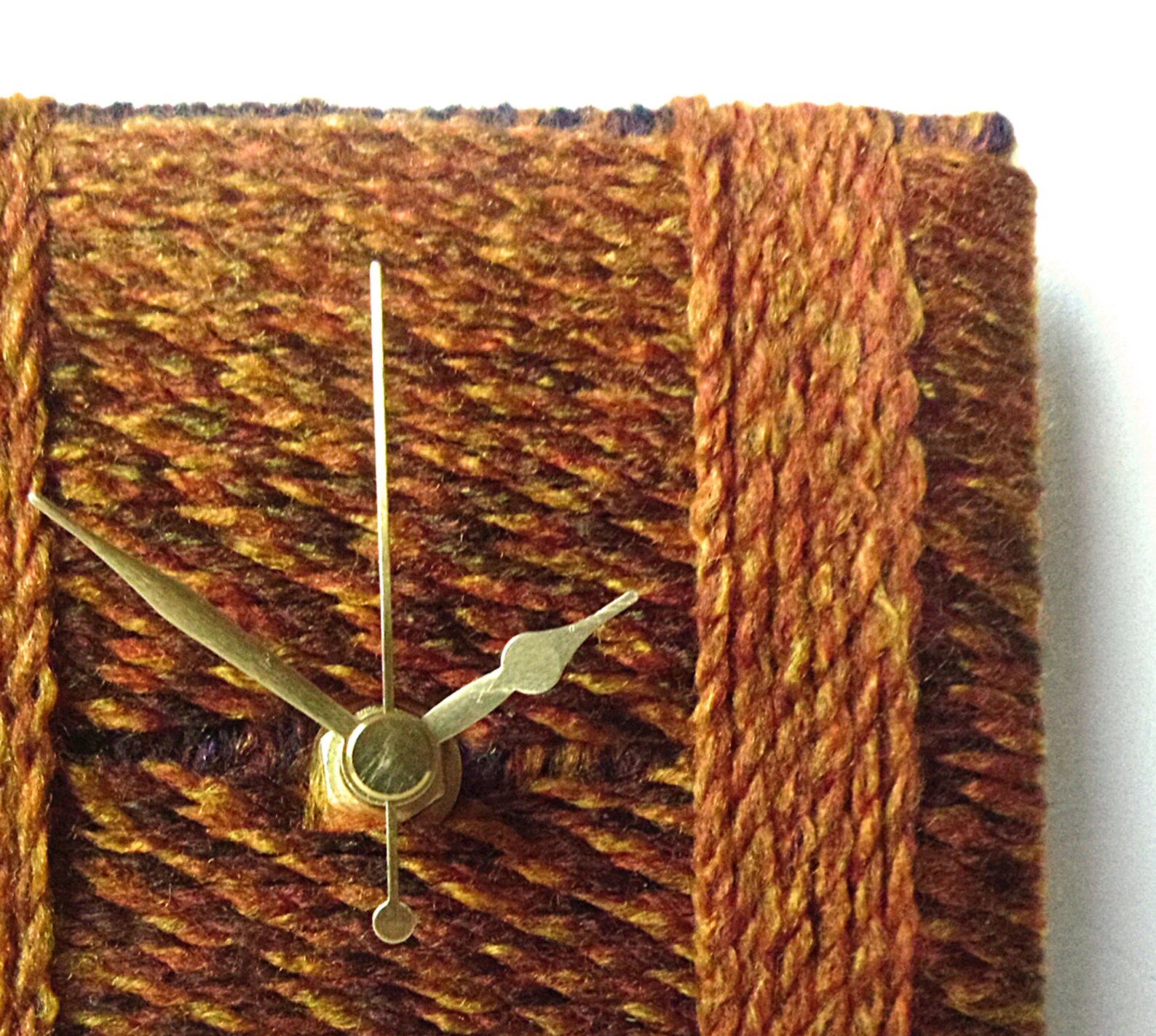 Brown Desk Clock Square Desk Clock Wool Clock Marbled | Etsy