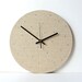 Cream Wall Clock Decoupage Fabric Wall Clock Recycled - Etsy