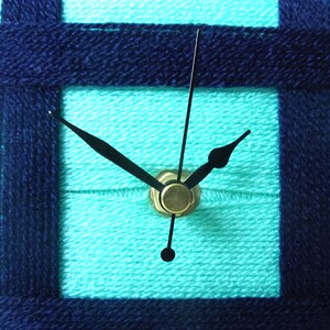 Turquoise Desk Clock - Small Wall Clock - Turquoise and Navy Clock ...