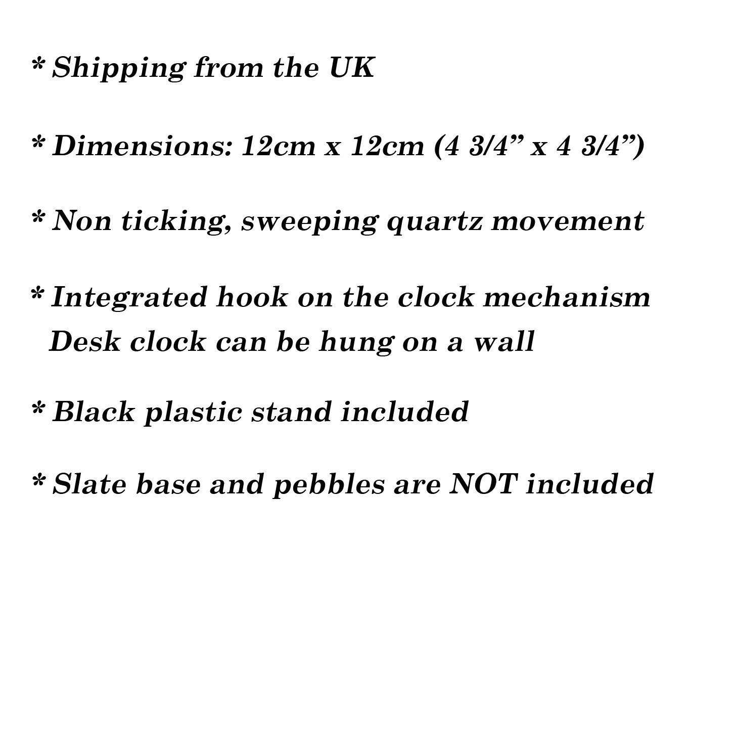 Charcoal Grey Desk Clock / Small Wall Clock Dark and Light | Etsy UK