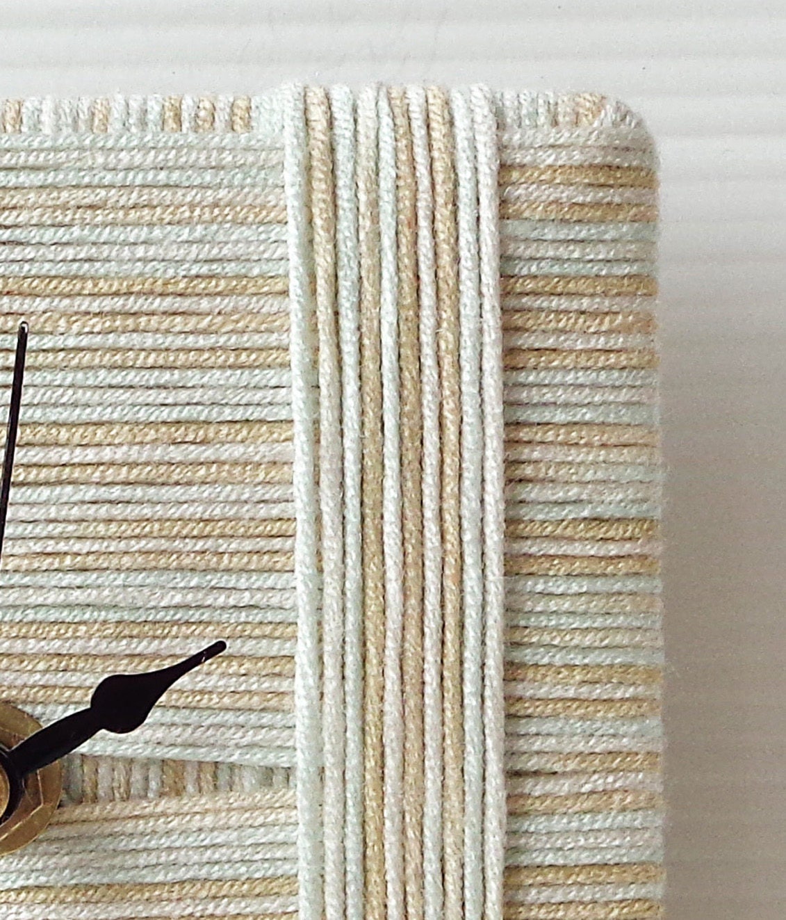 Beige Desk Clock Cream Clock Wool Desk Clock Stripy Clock - Etsy UK