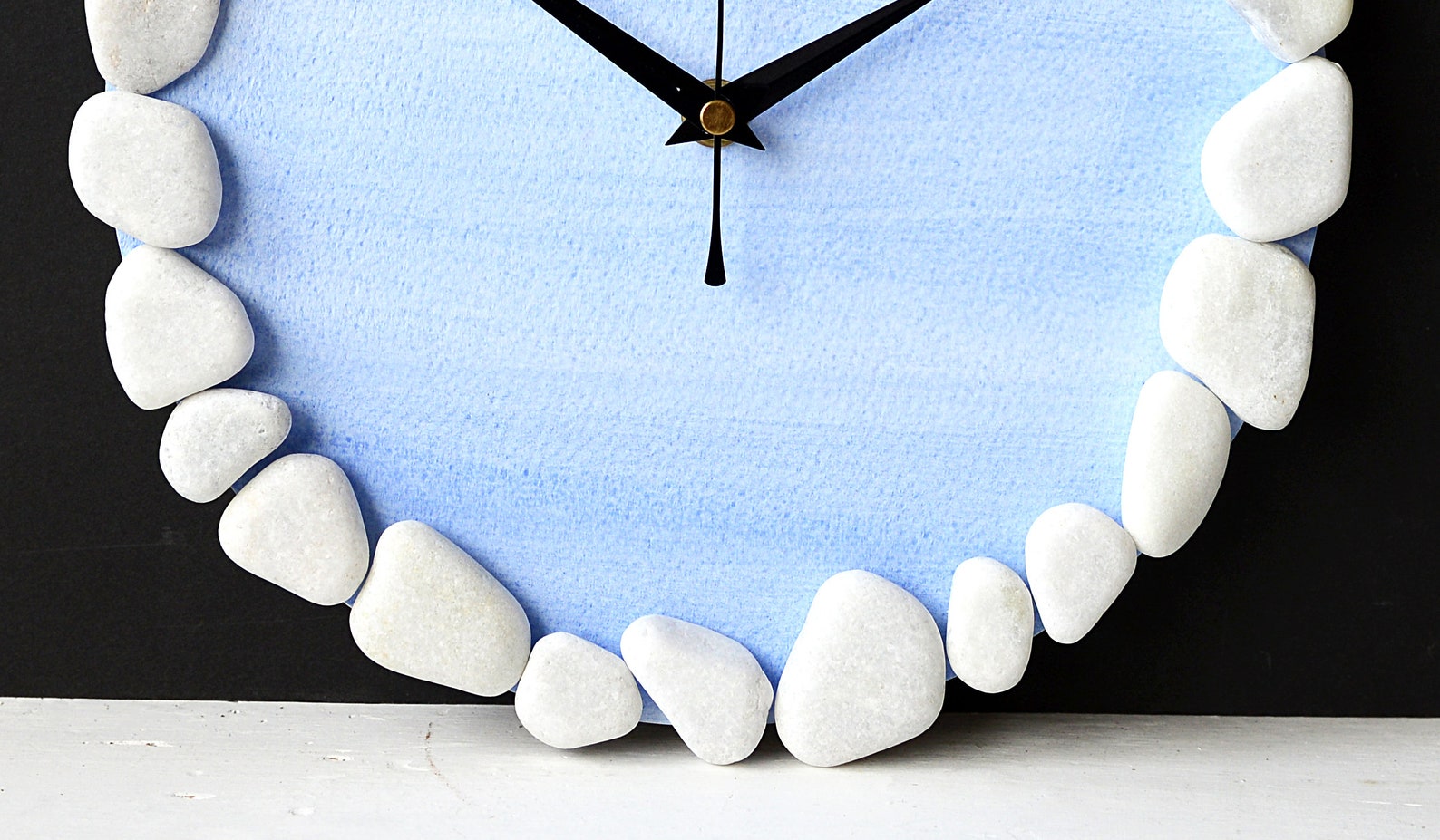 Pebble Wall Clock Beach Nautical Clock Natural Stone Clock - Etsy UK
