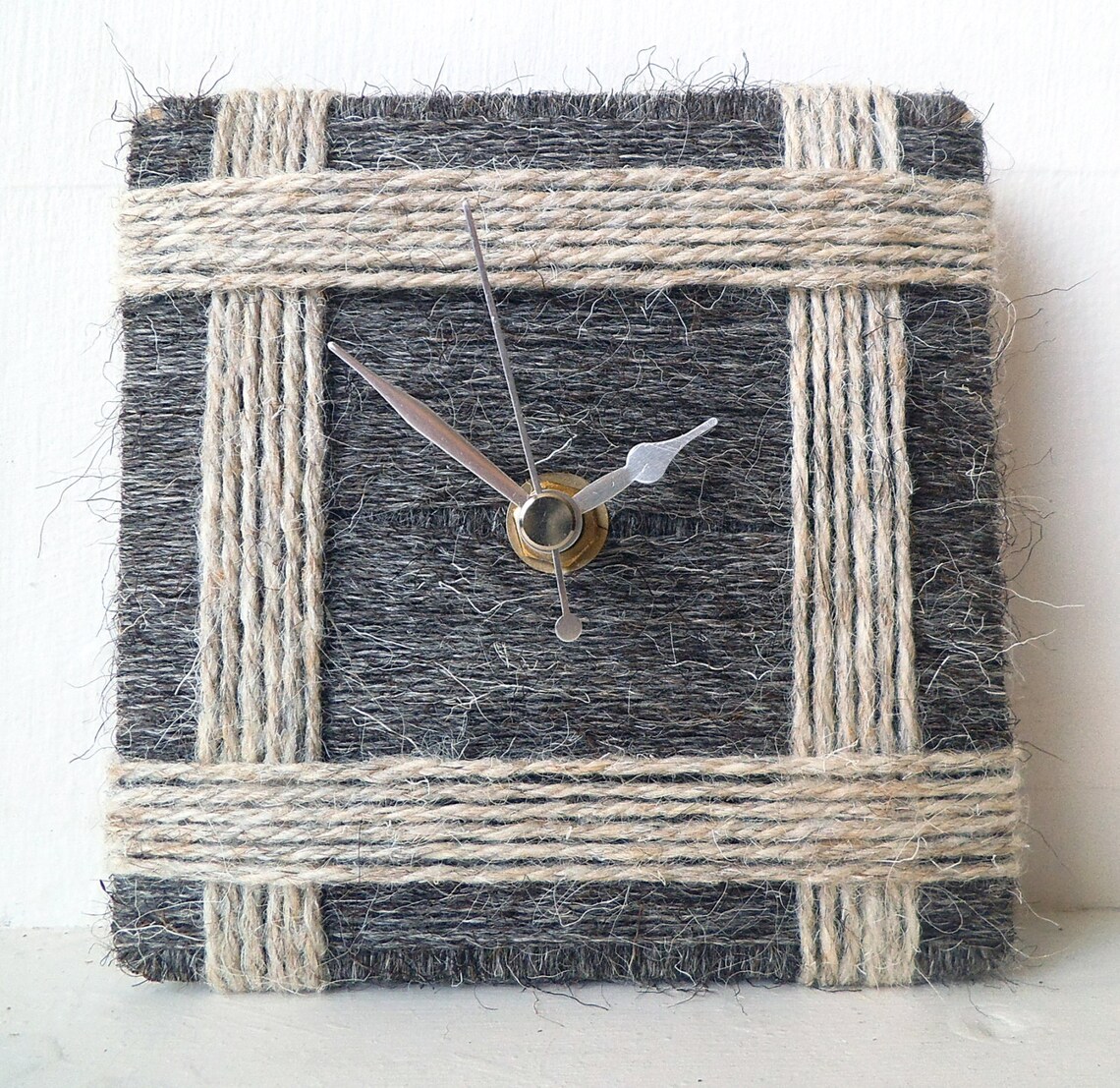 Charcoal Grey Desk Clock / Small Wall Clock Dark and Light | Etsy UK