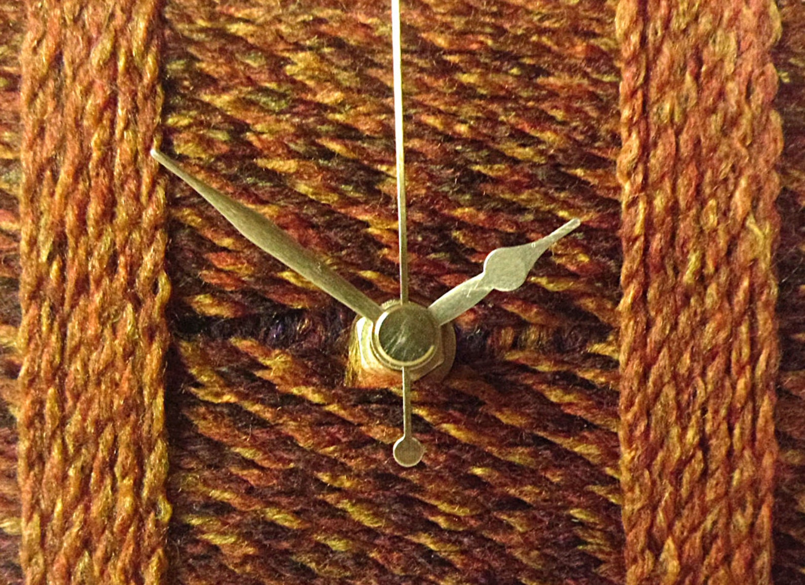 Brown Desk Clock Square Desk Clock Wool Clock Marbled | Etsy