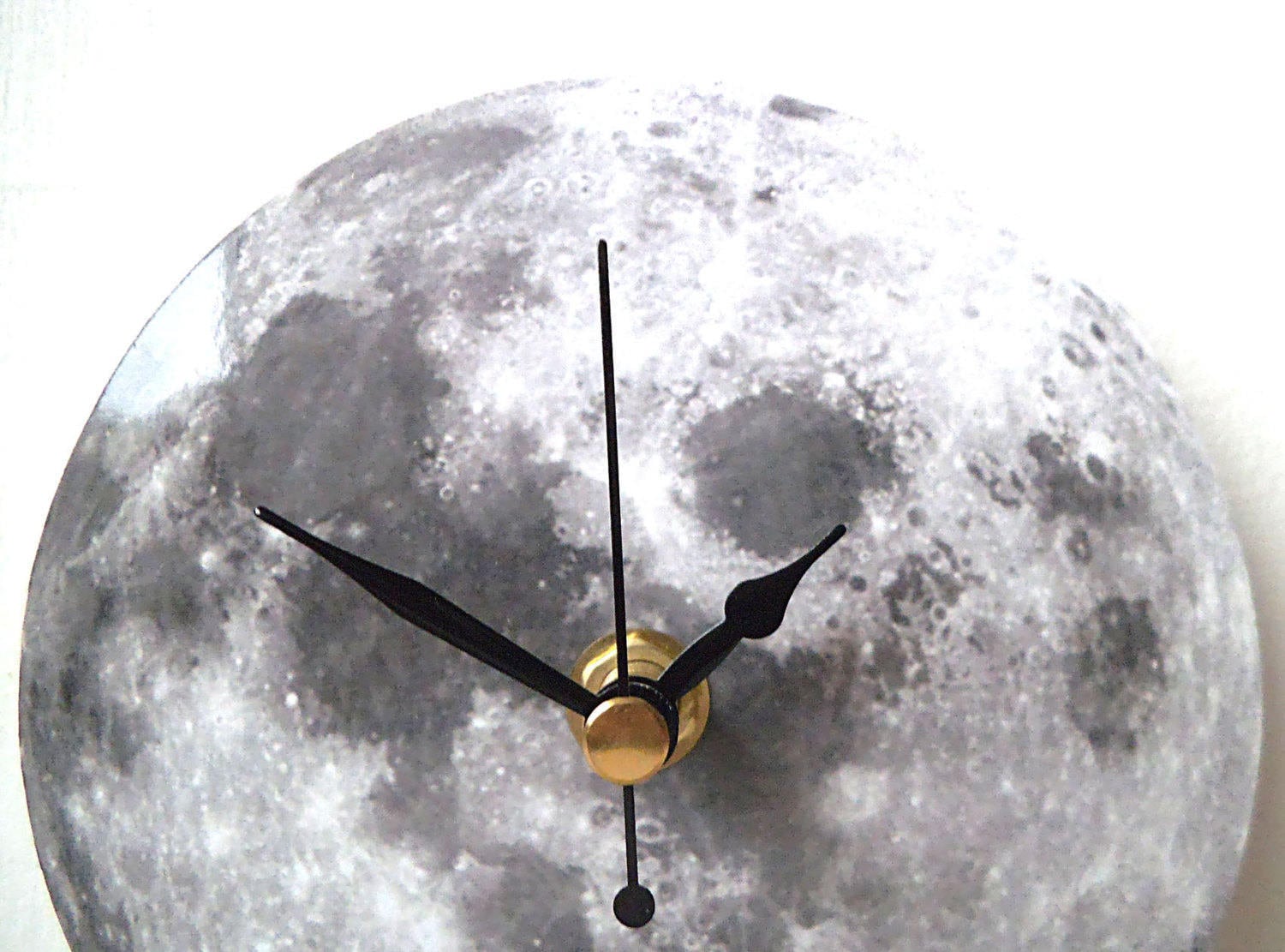 Moon Desk Clock Small Wall Clock Decoupage Photo Clock | Etsy UK