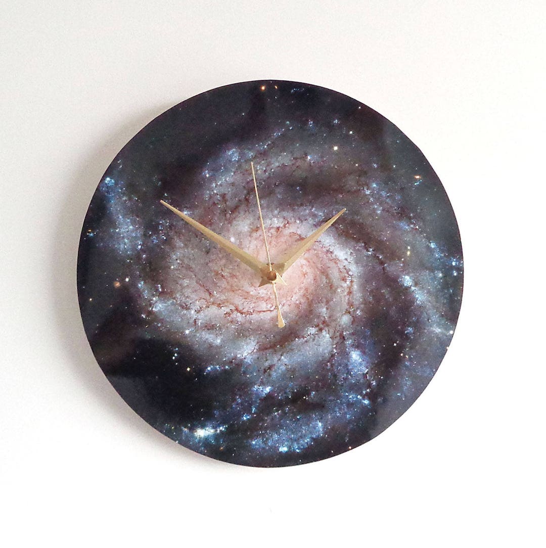 Galaxy Wall Clock - Decoupage Photo Clock - Space Clock - Stars Clock ...