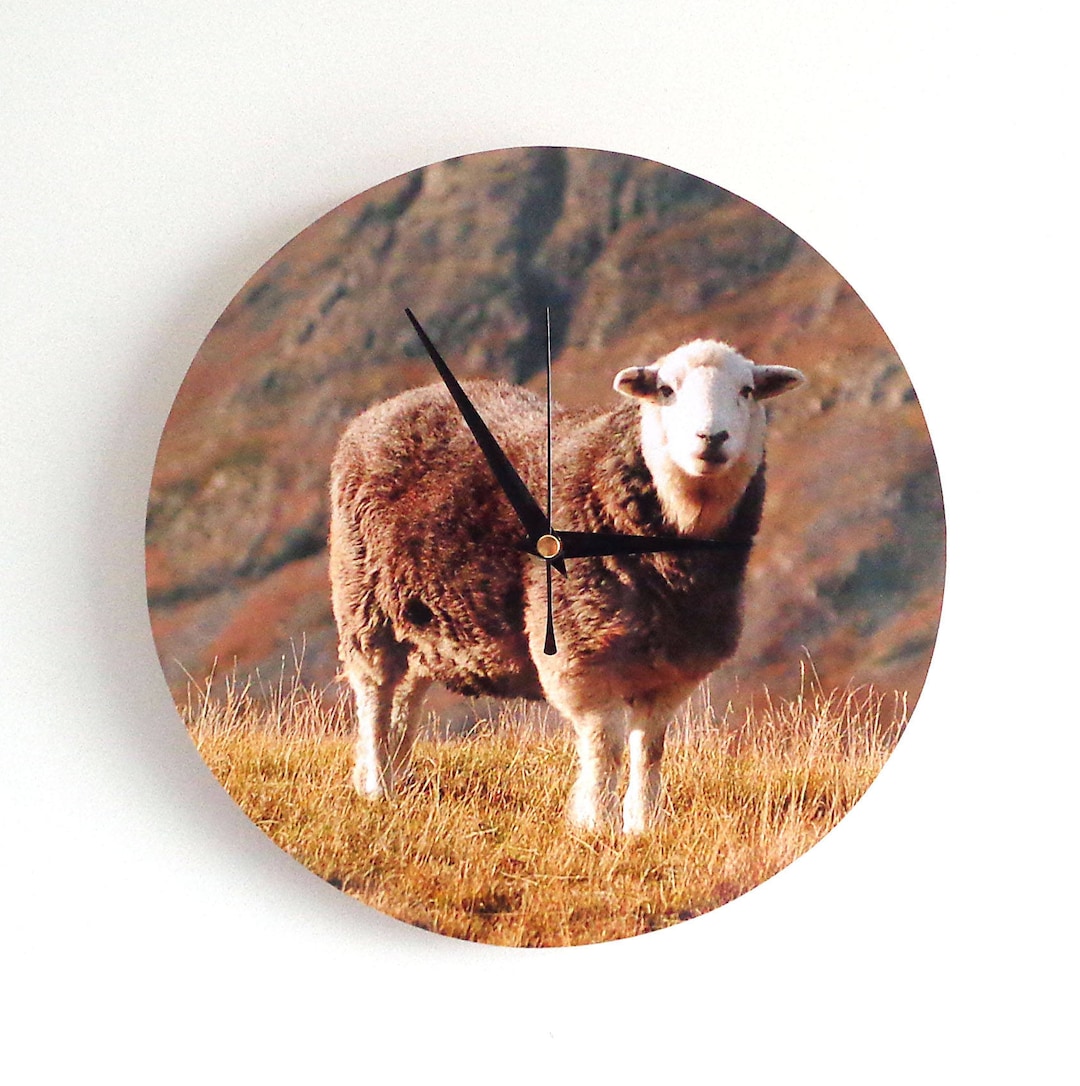 Sheep Wall Clock Decoupage Photo Clock Herdwick Sheep - Etsy