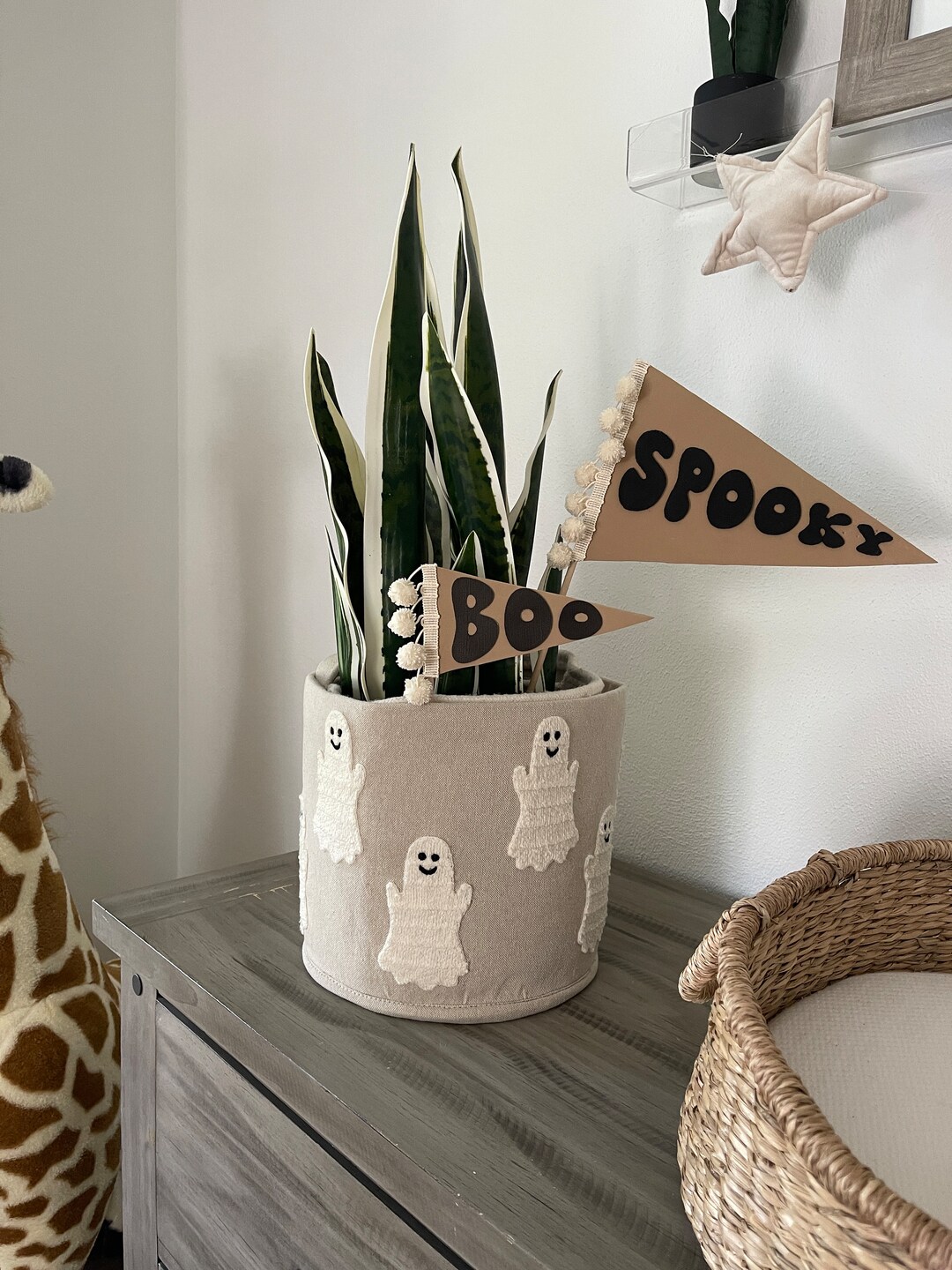 Mini Halloween Pennant Flag Halloween Flag Boo Basket Halloween Wand - Etsy