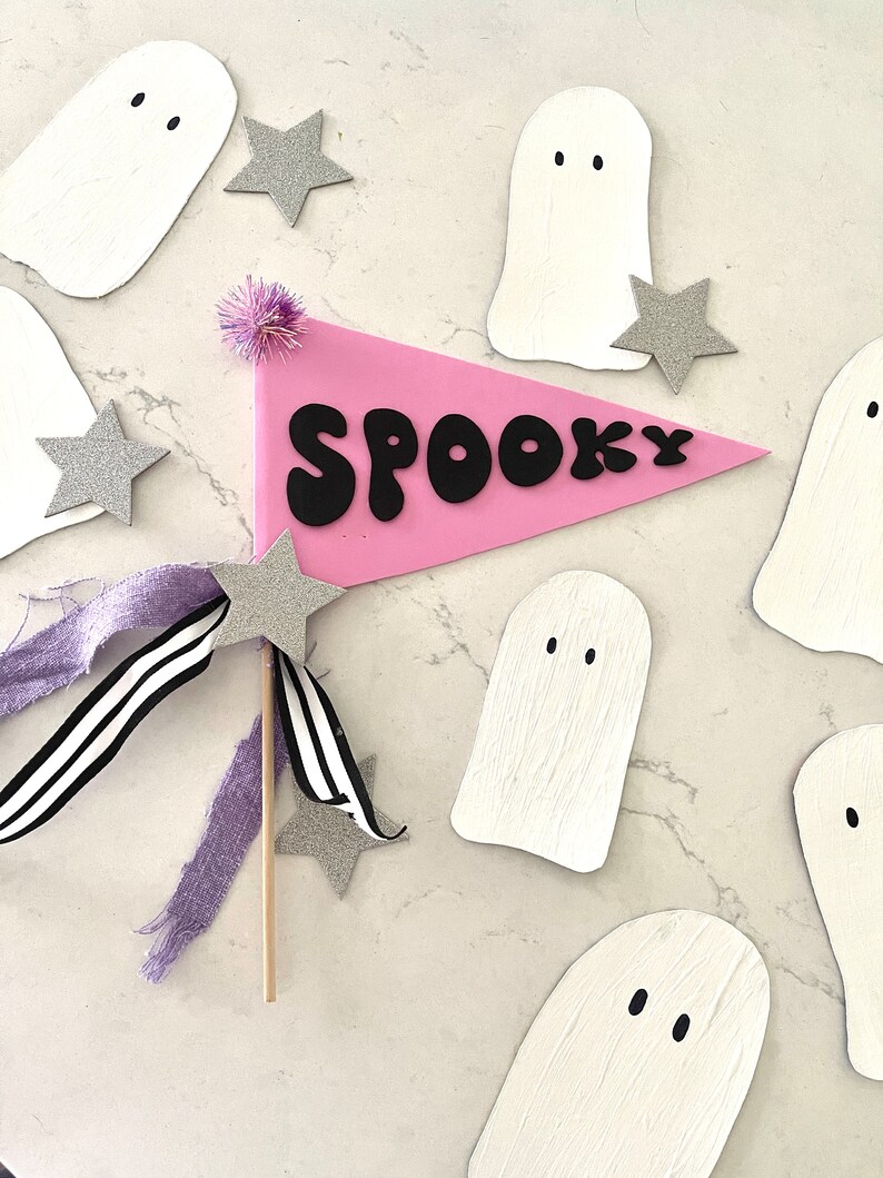 Halloween Pennant Flag Halloween Flag Boo Basket Halloween Wand - Etsy