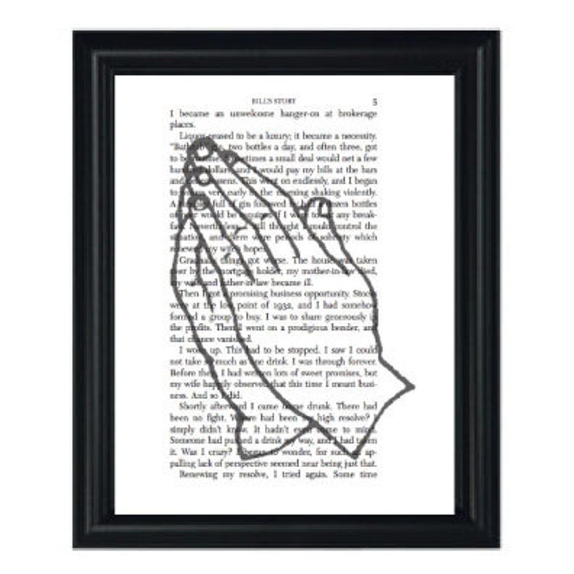 AA Big Book Bill s Story With Prayer Hands Sober Wall Etsy aa-big-book-bill-s-story-with-prayer-hands-sober-wall-etsy