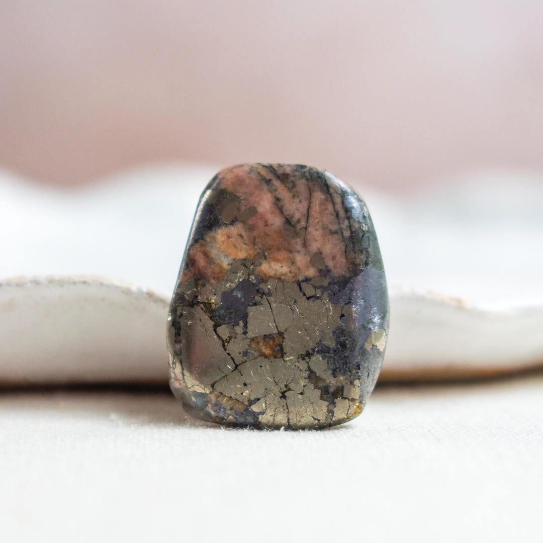 Triplite, Wagnerite & Pyrite Tumblestone | Rare Healing Crystal 16g - Etsy