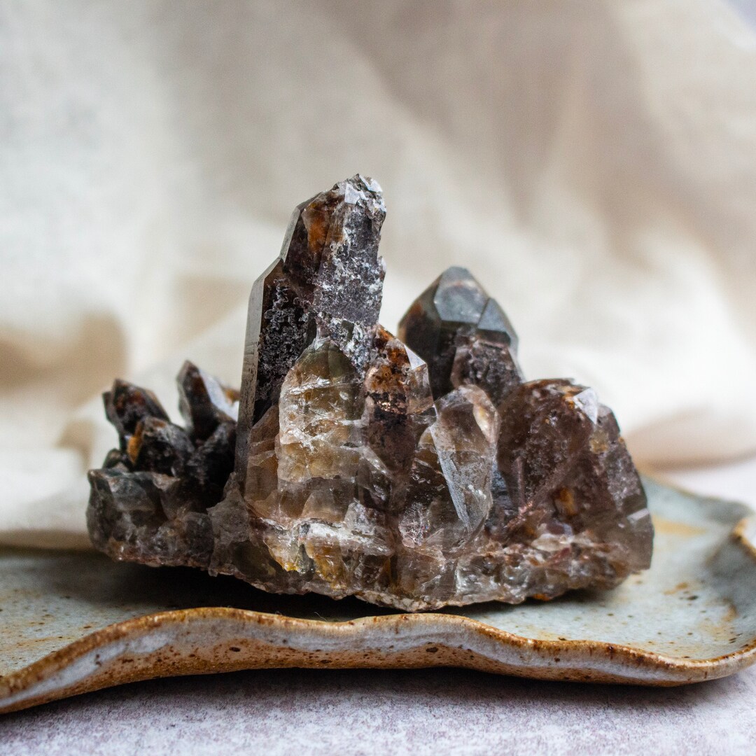 Chlorite in Red Phantom Quartz Crystal Cluster - Etsy