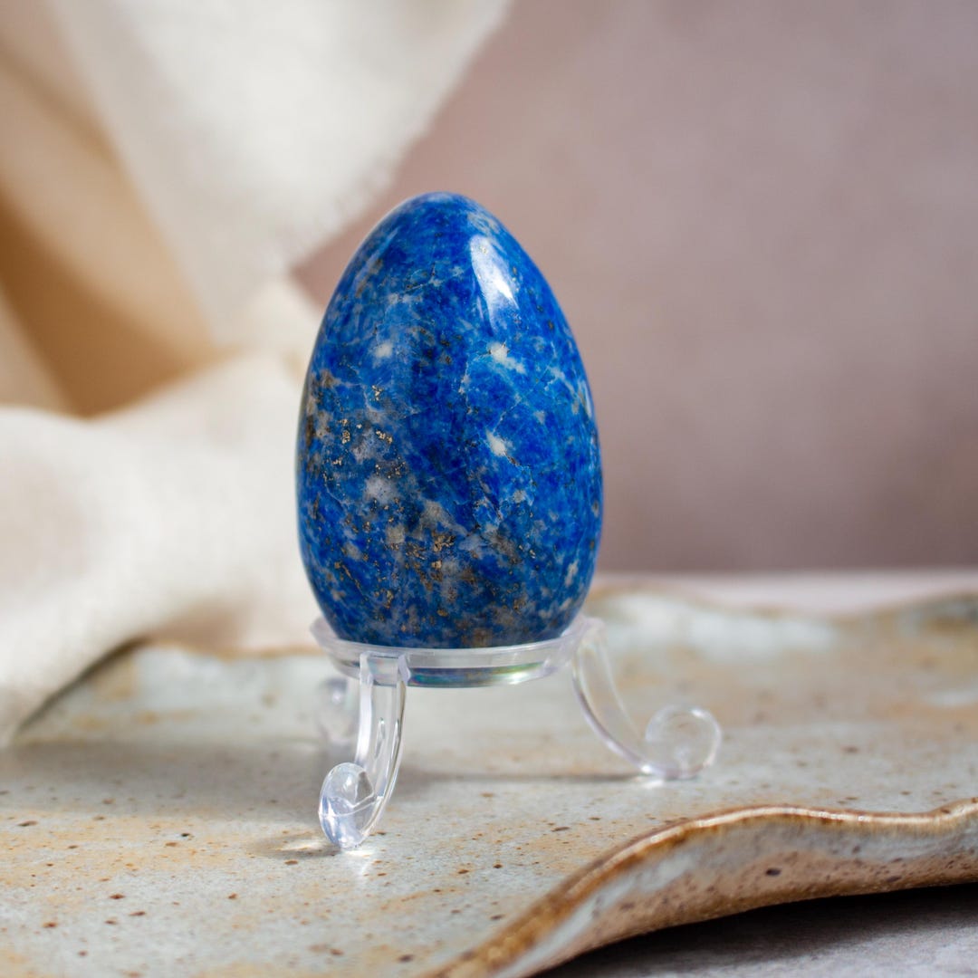 Polished Lapis Lazuli Egg With Stand - Etsy