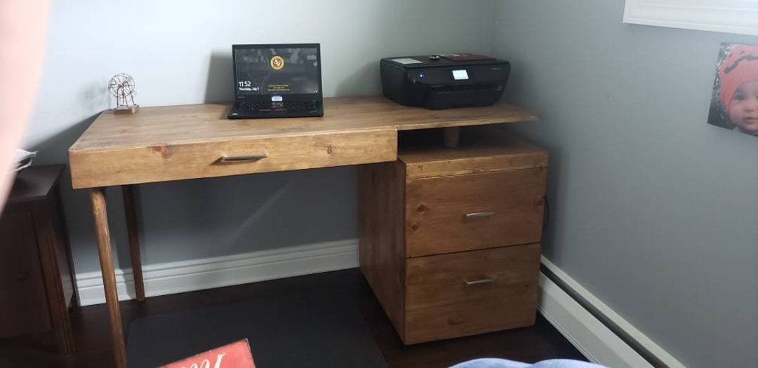 Custom Three Drawer Office Desk - Etsy