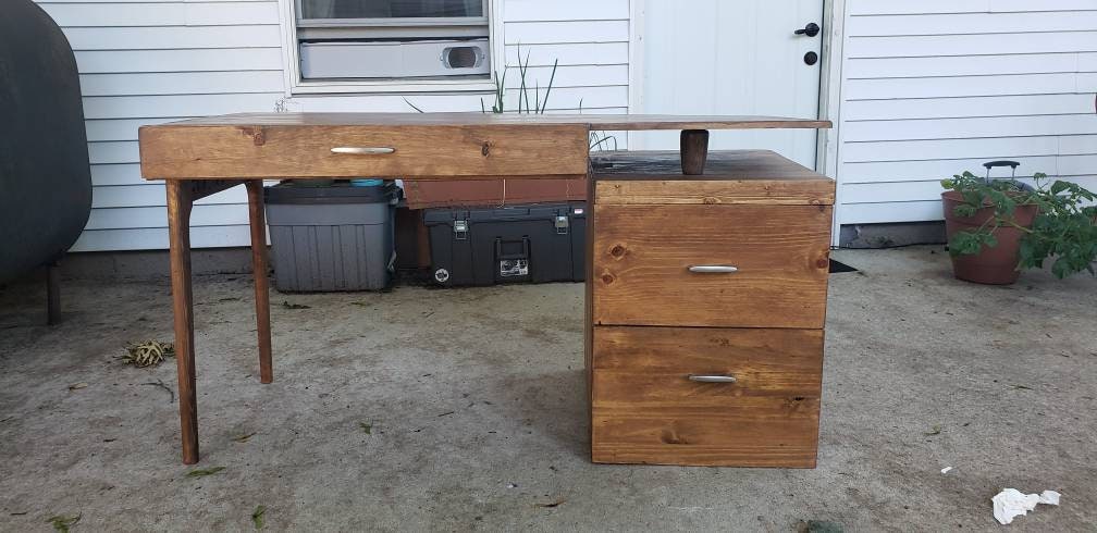 Custom Three Drawer Office Desk - Etsy