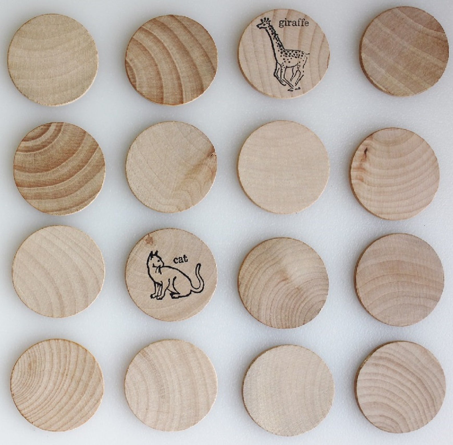 Animals Wooden Memory Game Wooden Matching Game Wooden - Etsy