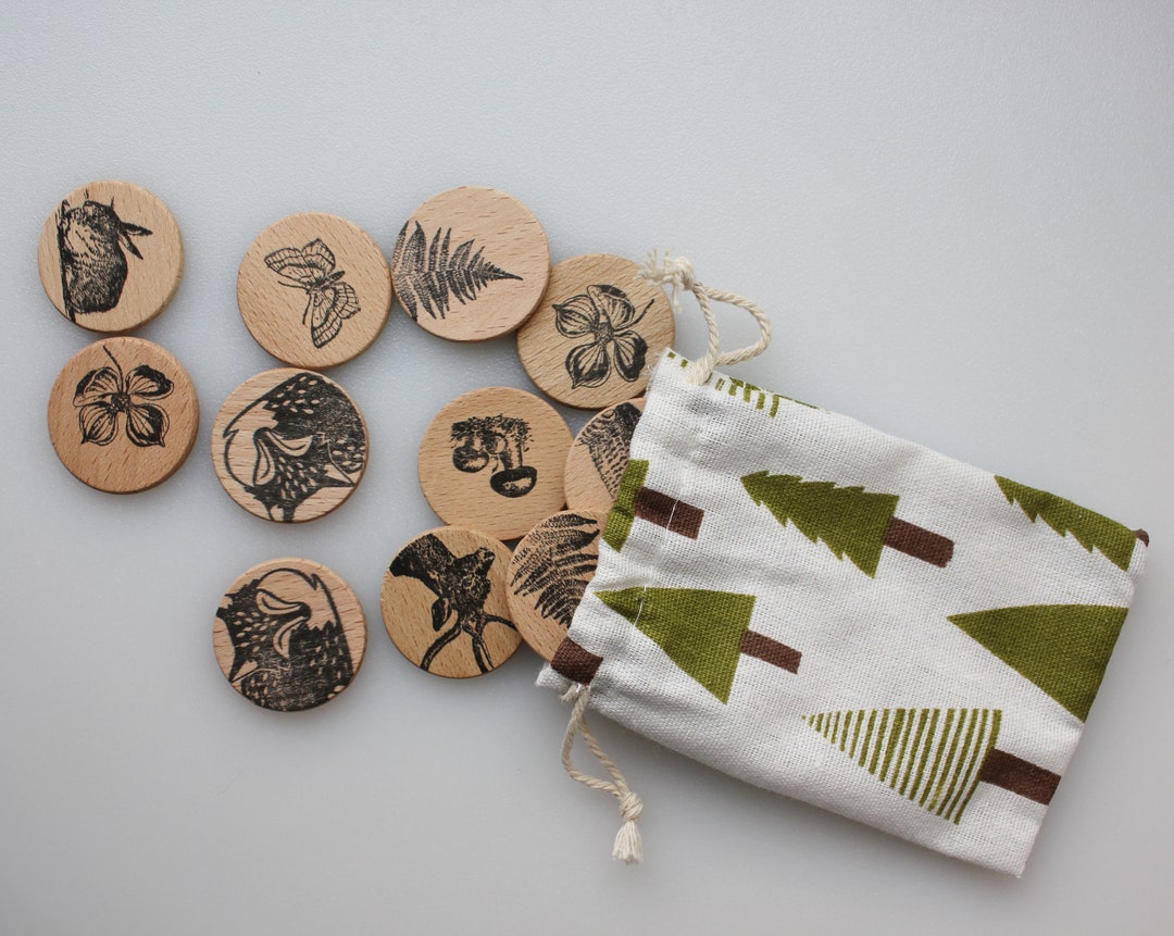 Forest and Fauna Wooden Memory Game | Toddler Games | Little Kid Games ...