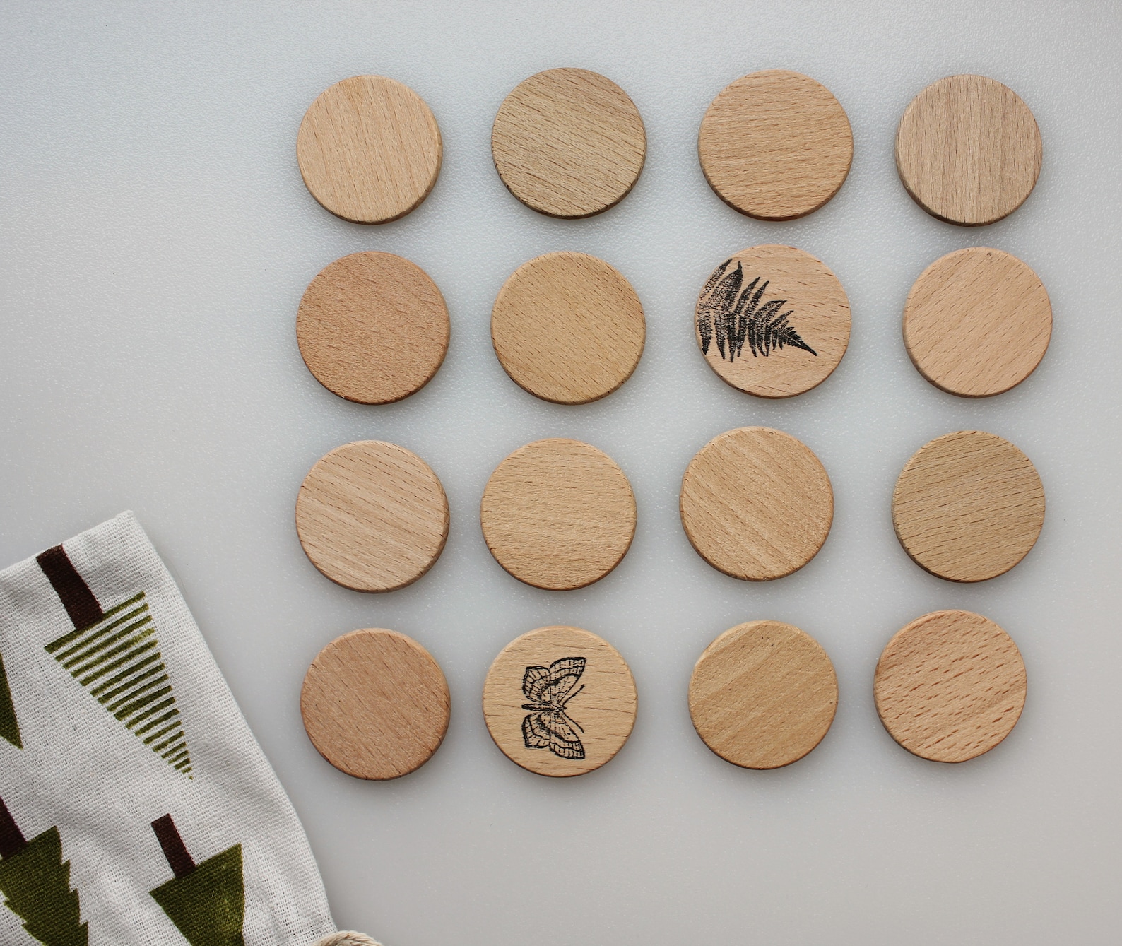 Forest and Fauna Wooden Memory Game Toddler Games Little - Etsy
