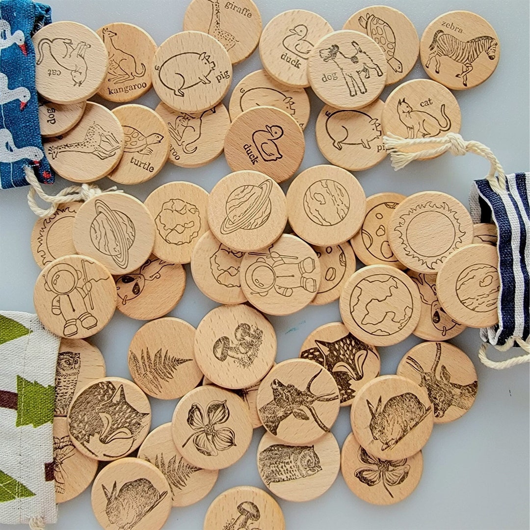 Travel Sized Wooden Memory Game | Wooden Matching Game | Matching Game ...