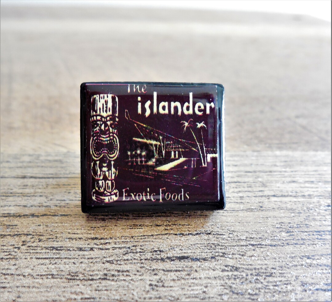 The Islander, Tiki Bar Tie Pin/lapel Pin! Black Scrabble Tile Pin ...