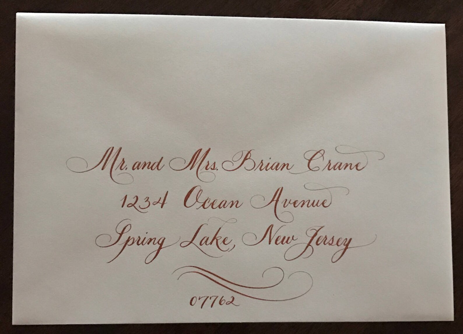 Custom Hand Calligraphy Envelope Addressing: Metallic Ink for Weddings ...