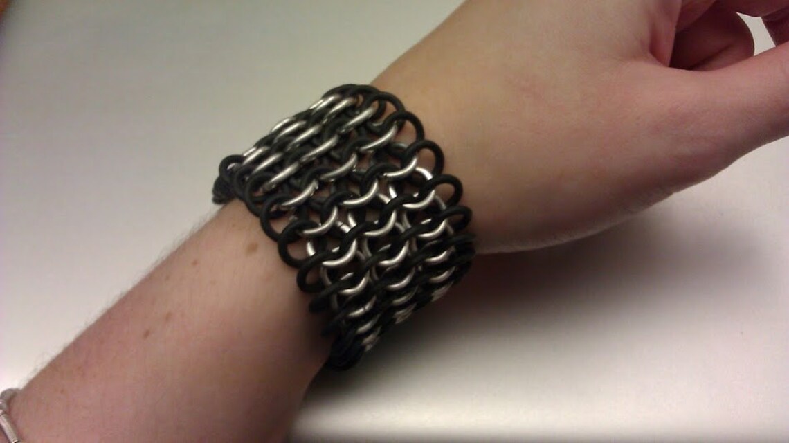 Custom Chainmail Bracelet Stretch Cuff Custom Size and Color - Etsy