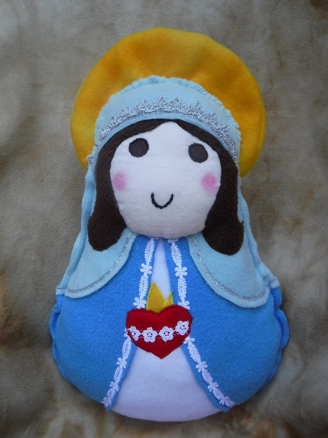 Saint Doll Plush Immaculate Heart Virgin Mary Toy - Etsy