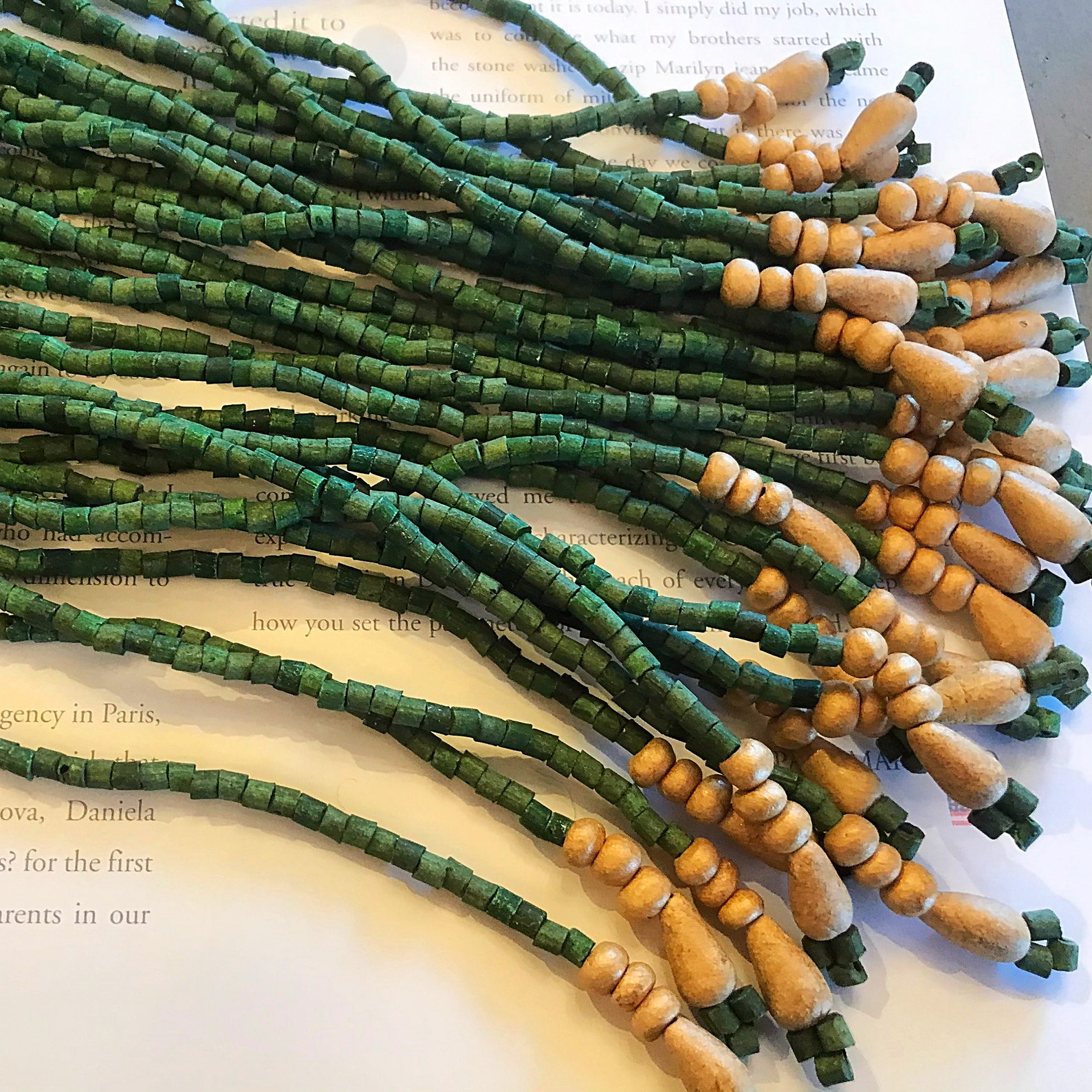 Jade Ceramic Runway Statement Green Artisan Studio Long Ethnic - Etsy