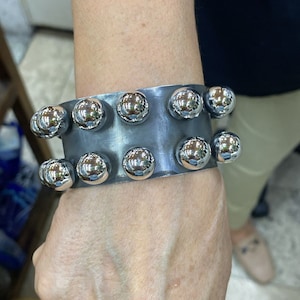 Sterling Silver Modernist Edgy Cuff Bracelet - Etsy