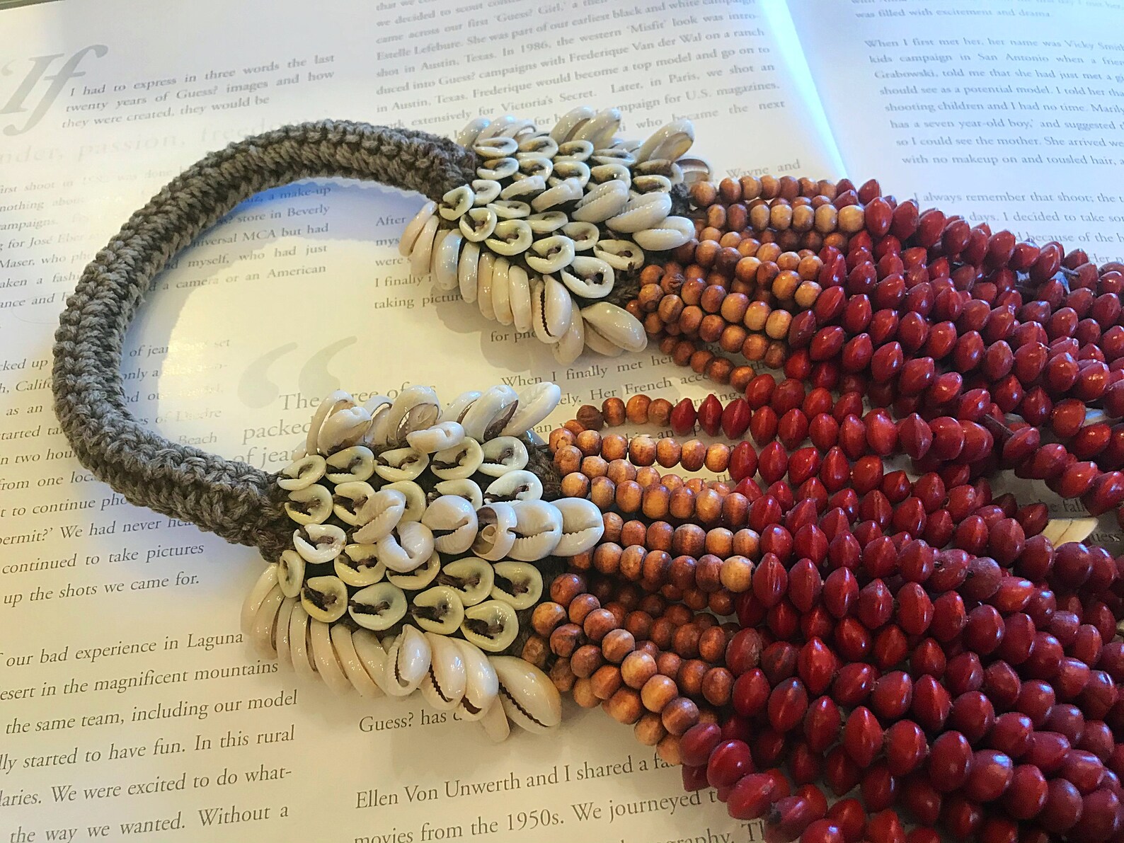 Red Java Seed Runway Artisan Studio Long Ethnic Necklace - Etsy
