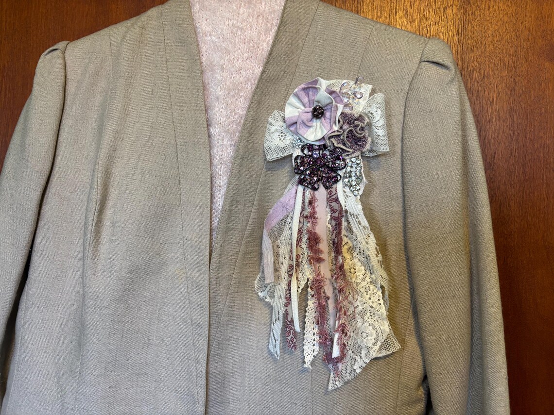 Shabby Chic Brooch - Versatile - Etsy