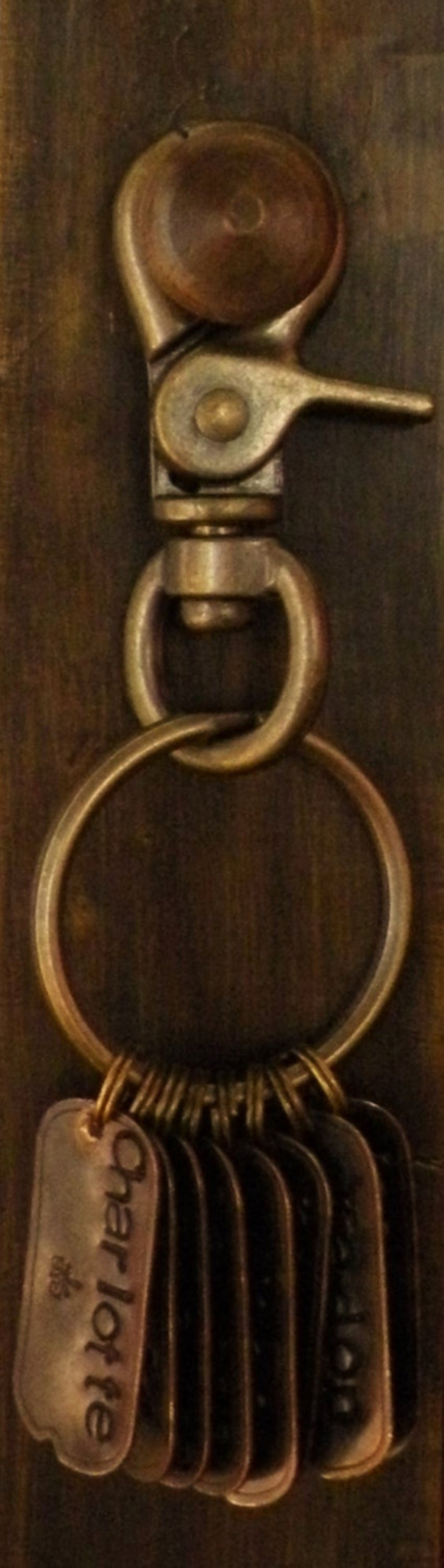 Personalized Key Chain.lobster Scissor Clasp.handstamped - Etsy