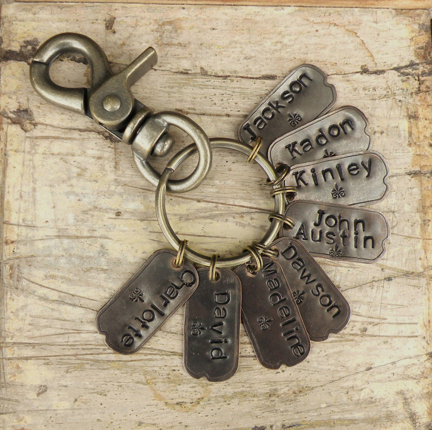 Personalized Key Chain.lobster Scissor Clasp.handstamped - Etsy