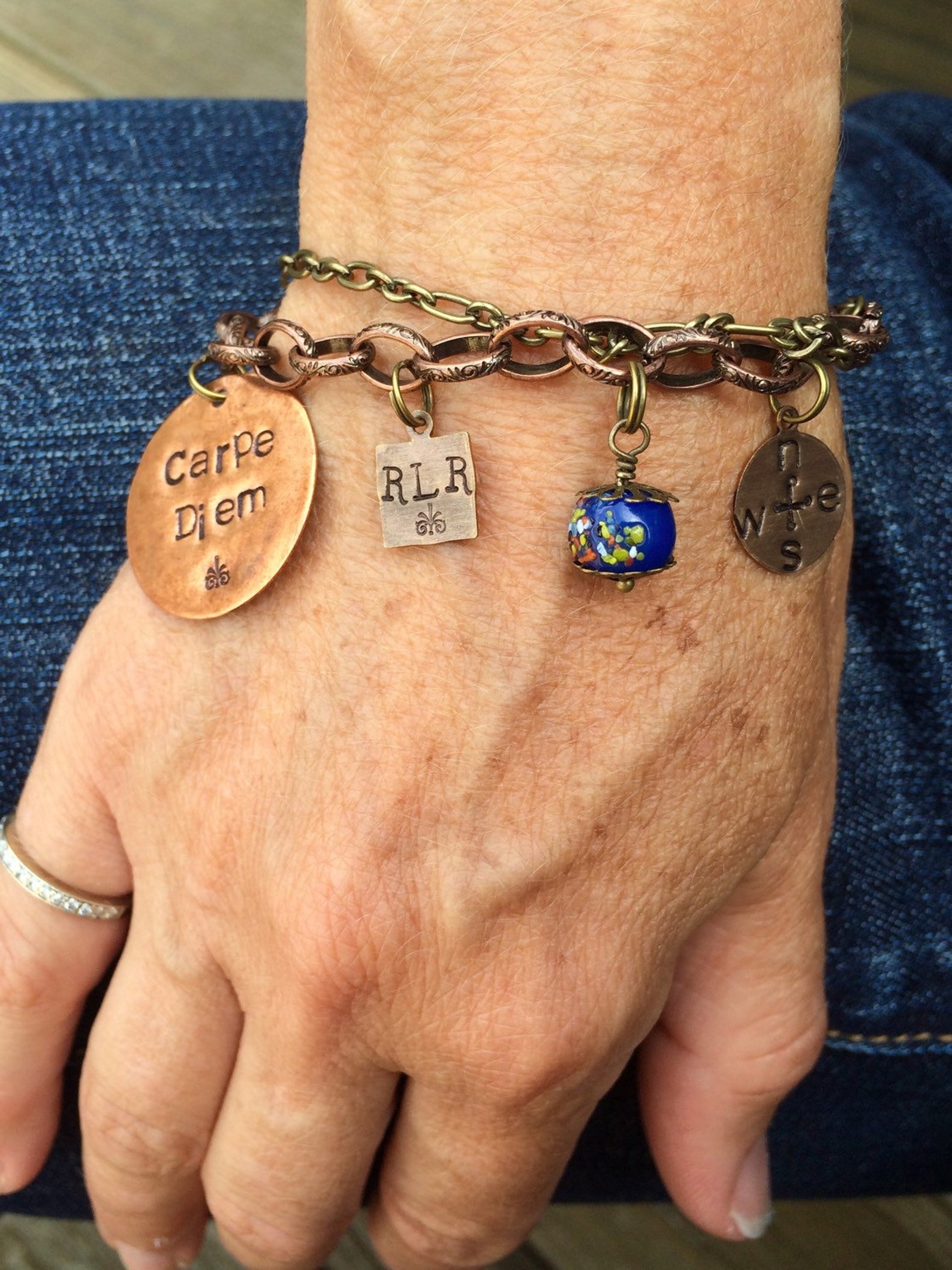 Personalized Custom Charm Bracelet. Bohemian Organic - Etsy