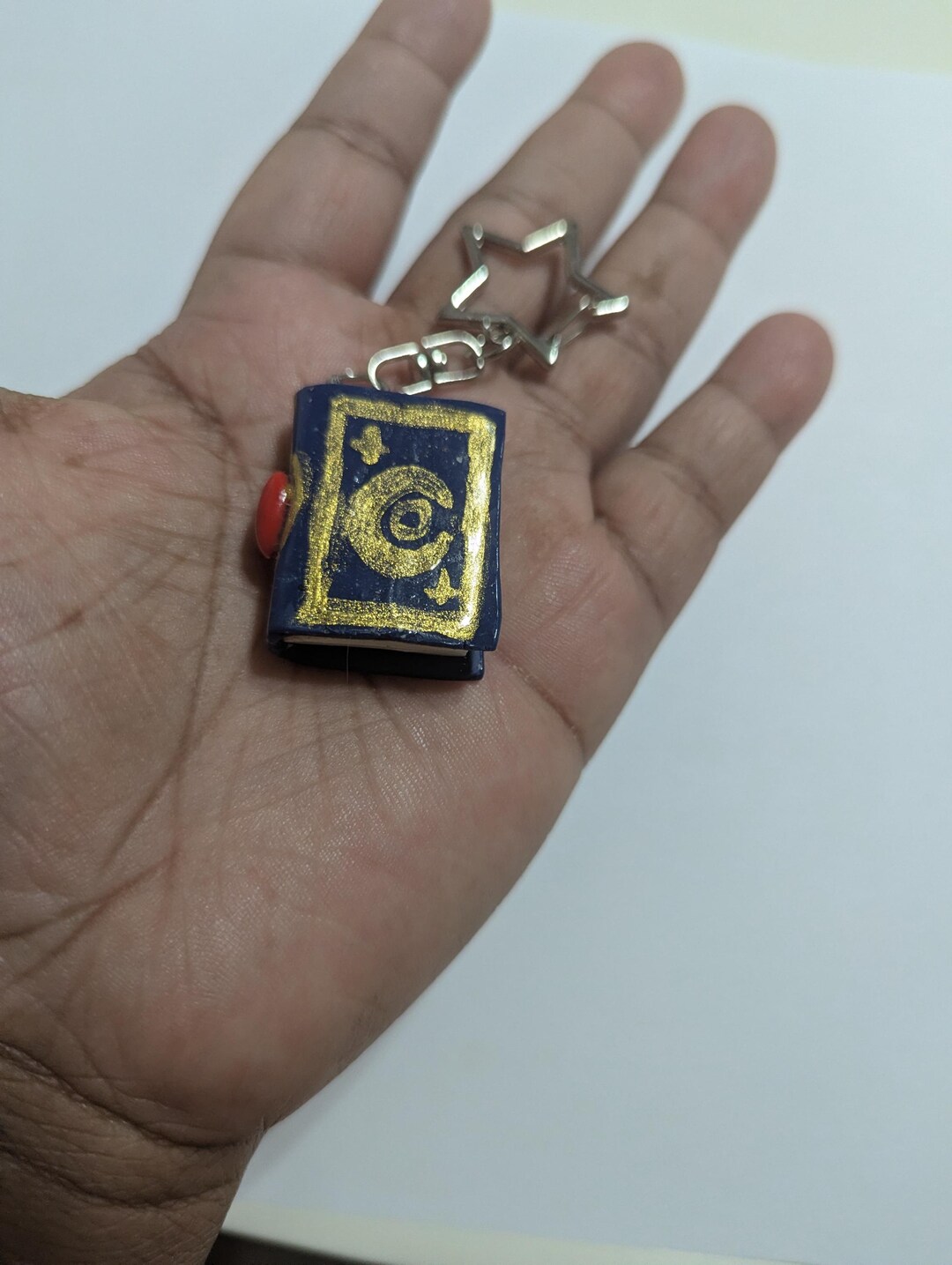 Helluva Boss Stolas Grimoire Charm | Handmade Polymer Clay Spellbook ...