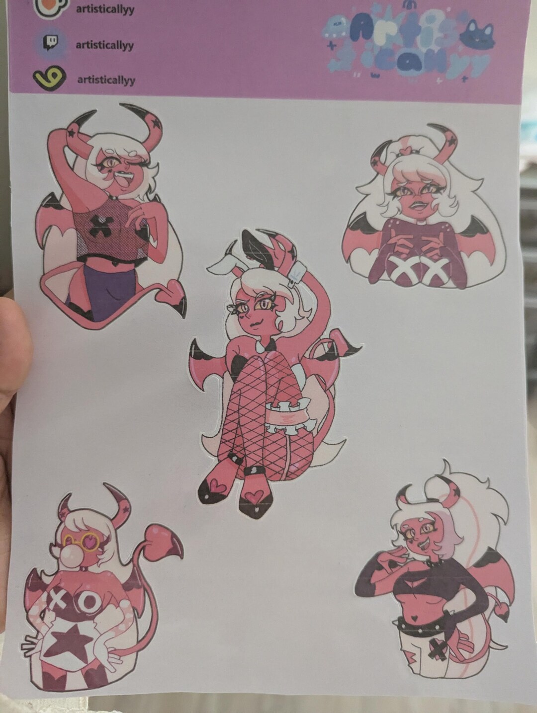 Verosika Mayday Sticker Sheet – 5 Glossy Helluva Boss Fanart Stickers ...