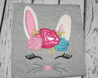 Easter Bunny Applique Design / Easter Embroidery Design / | Etsy