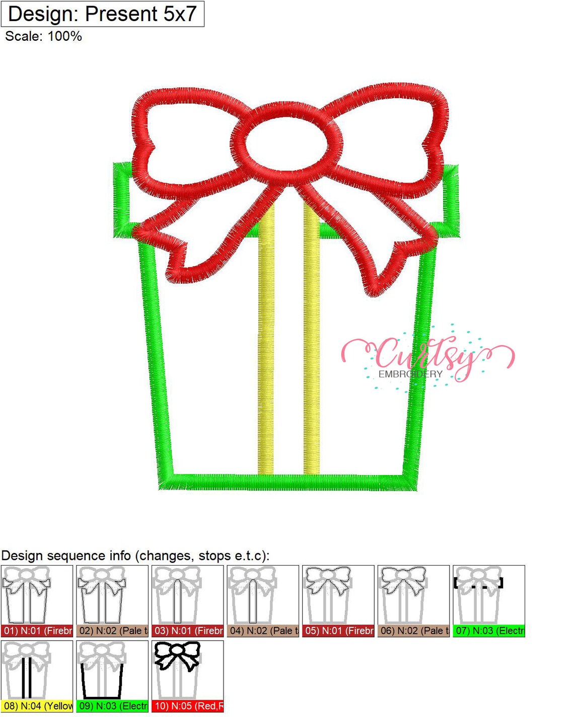 Present Applique Design / Embroidery Design Christmas / - Etsy