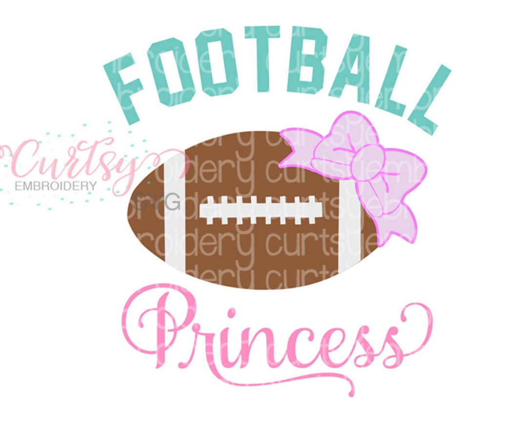 Football Princess SVG / Football Cutting File / Football Clipart ...