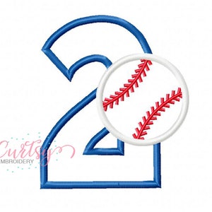Baseball Applique Design / Baseball Birthday Embroidery Design ...