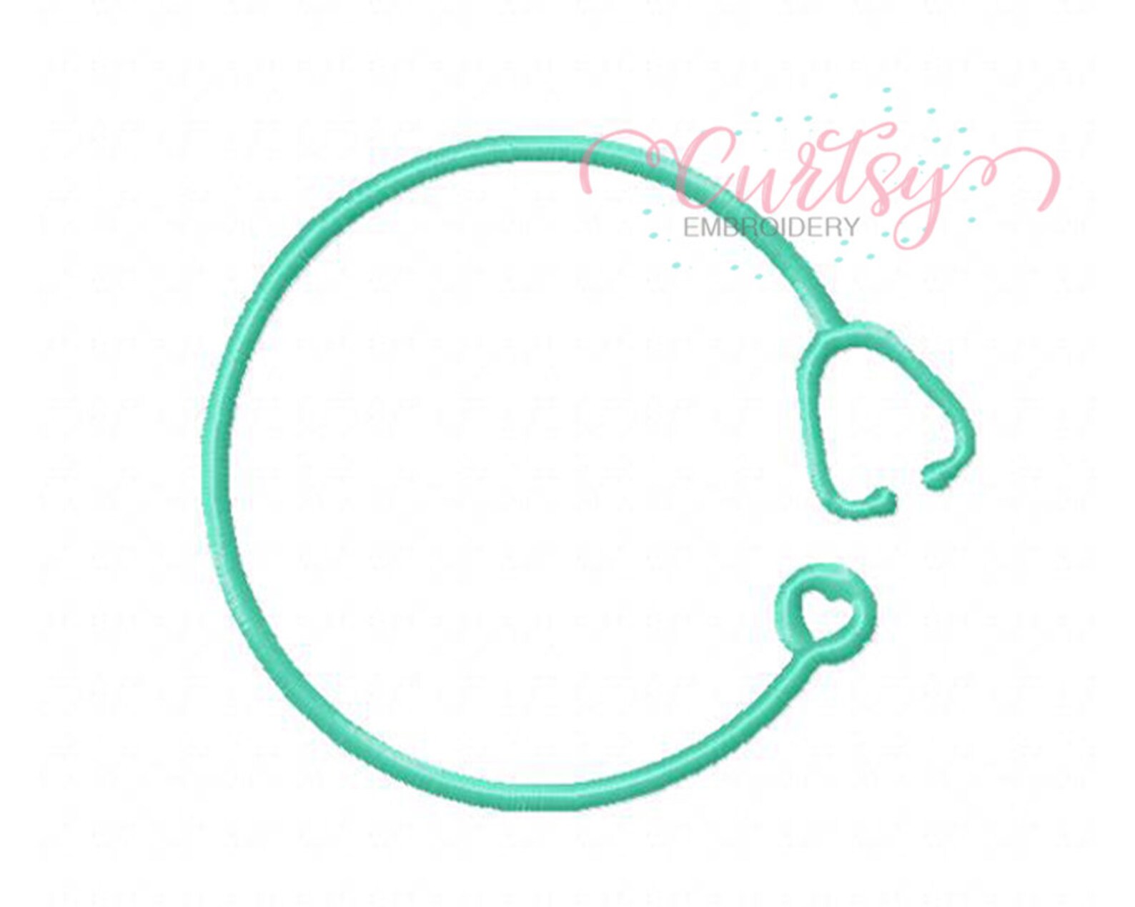 Stethoscope Monogram Frame Embroidery Design / Stethoscope Monogram ...