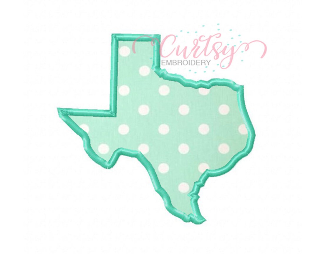 Texas State Embroidery Applique Design in 16 Sizes / Texas Machine ...