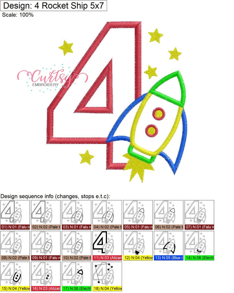 Rocket Ship Embroidery Design / Rocket Applique Design / Outer Space ...