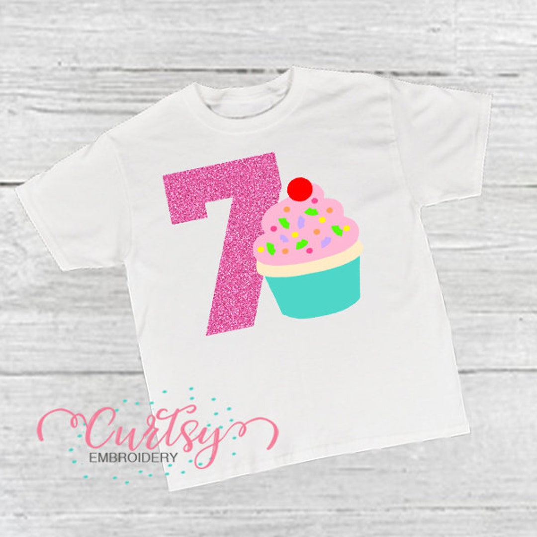 Seventh Birthday SVG / 7th Birthday Svg / Birthday Cupcake Svg ...